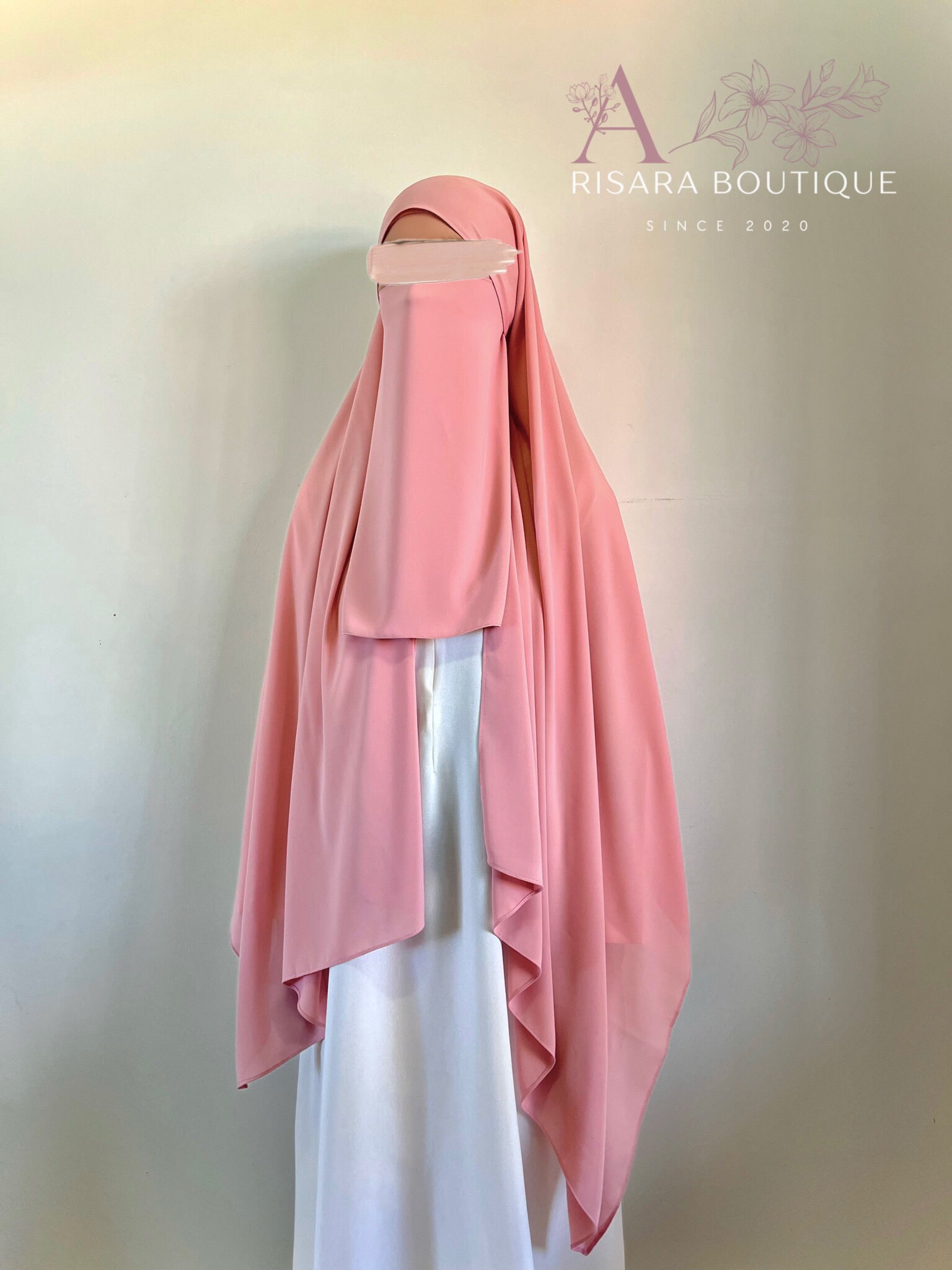 Medina Silk Dusty Pink | Hijab | Niqab | Set – Arisara Boutique